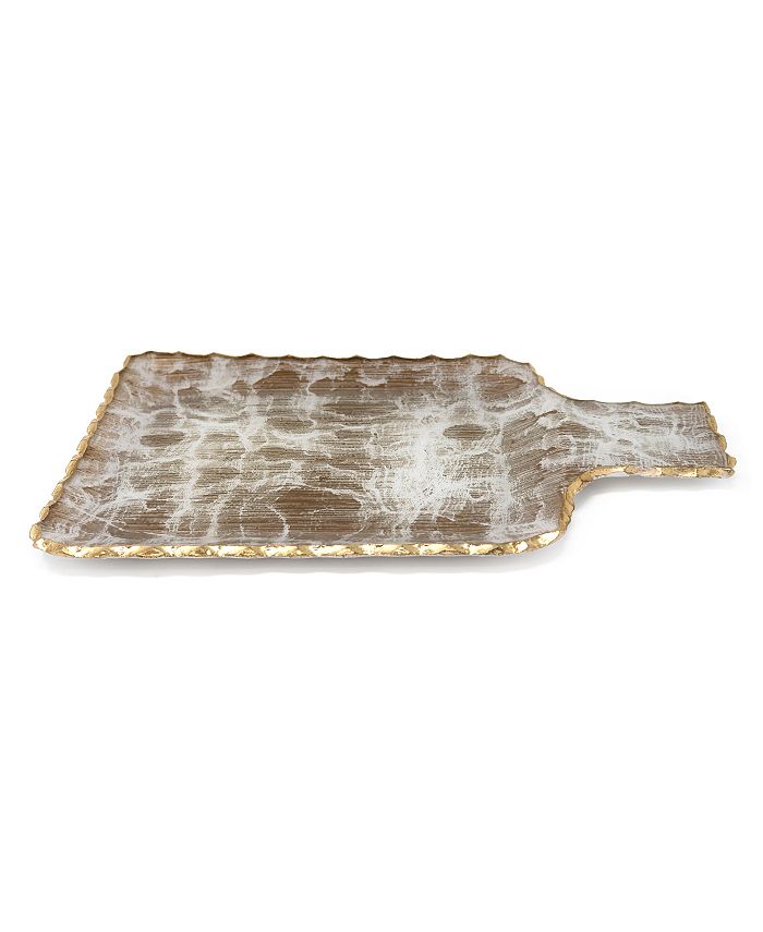 Classic Touch Gold-Tone Brushed Tray, Large - Macy's