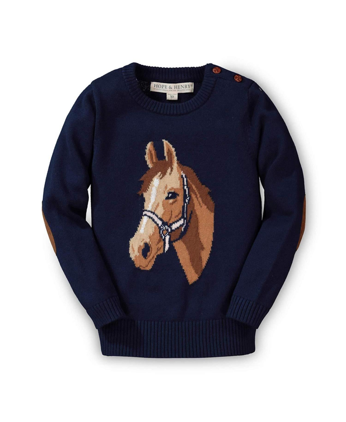 Click here for Hope & Henry Girls Horse Intarsia Pullover Sweater... prices