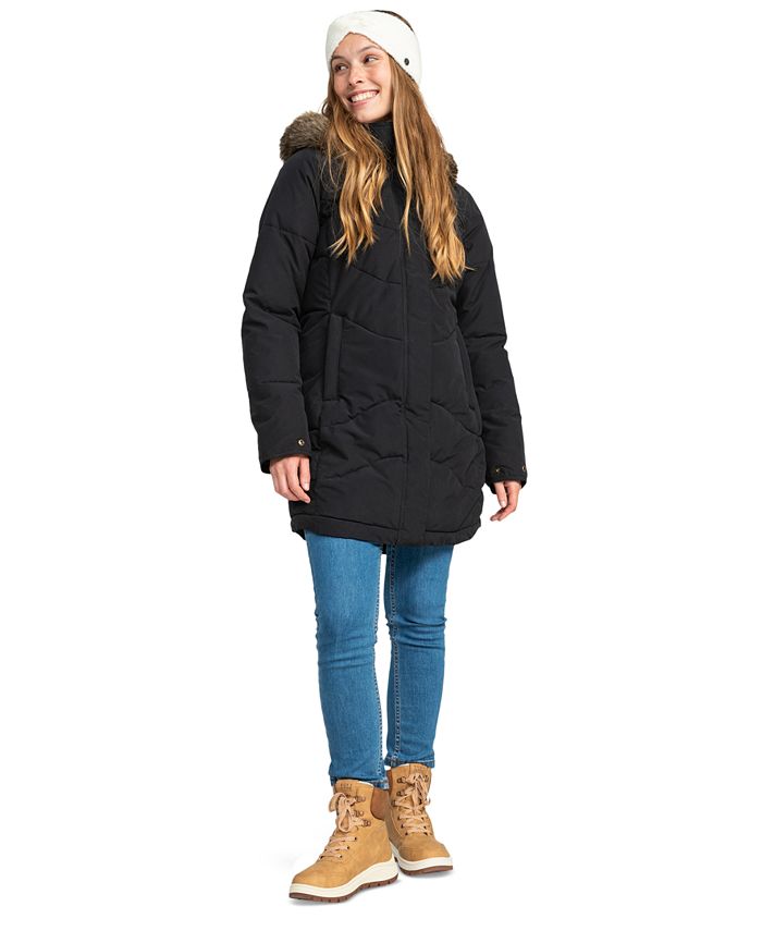 Roxy Juniors' Ellie Longline Winter Jacket - Macy's