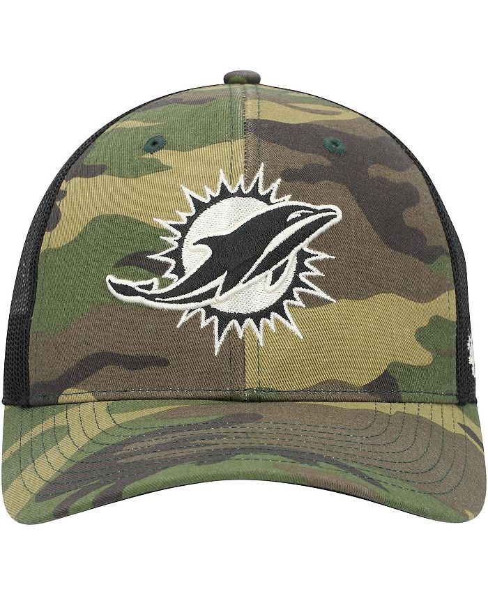 '47 Brand Men's Camo, Black Miami Dolphins Trucker Adjustable Hat - Macy's