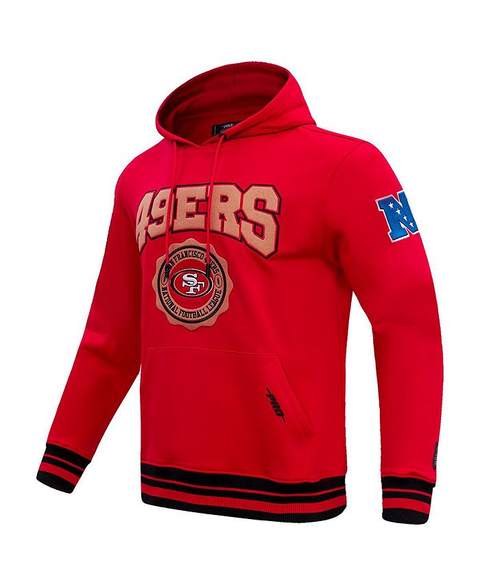 Pro Standard Men's Scarlet San Francisco 49ers Crest Emblem Pullover ...