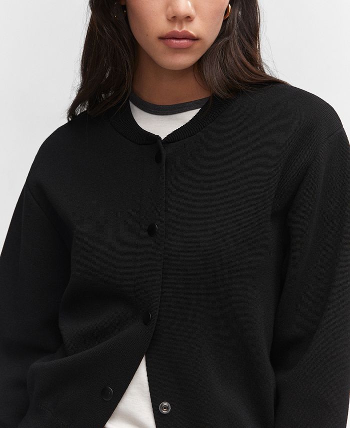 MANGO Women's Round Neck Cardigan - Macy's