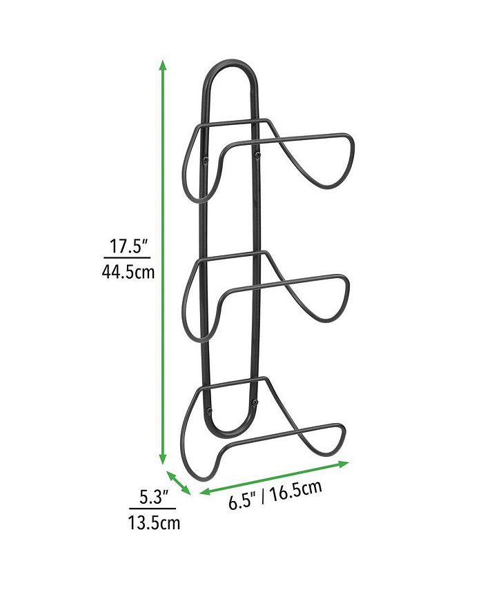 mDesign Metal 3-Level Wall Mount Towel Rack Holder and Storage ...