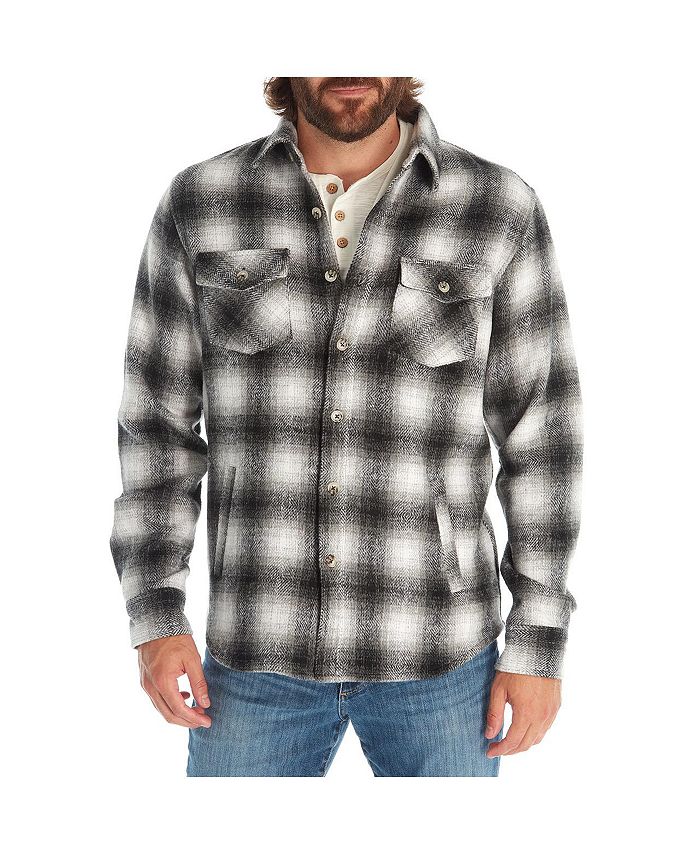 PX Clothing Men's Wool Plaid Shirt Jacket - Macy's