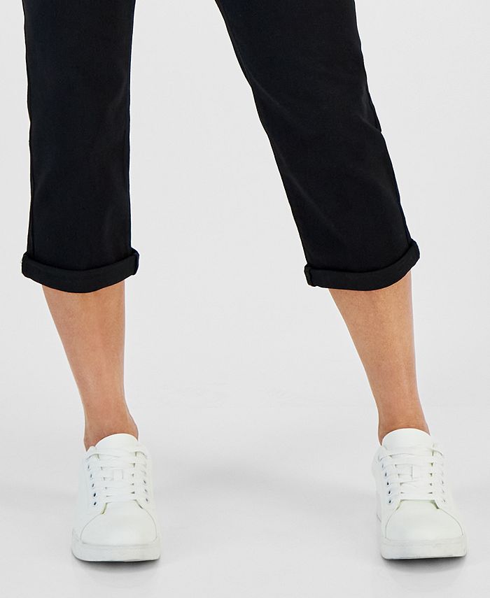 Style & Co Petite Mid-Rise Curvy Roll-Cuff Capri Jeans, Created for ...
