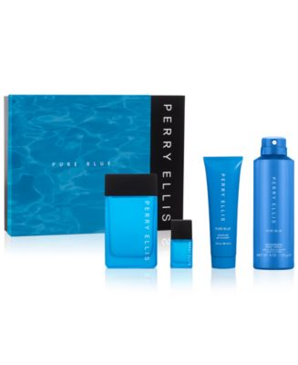 Perry Ellis Men's 4-Pc. Pure Blue Eau de Toilette Gift Set - Macy's