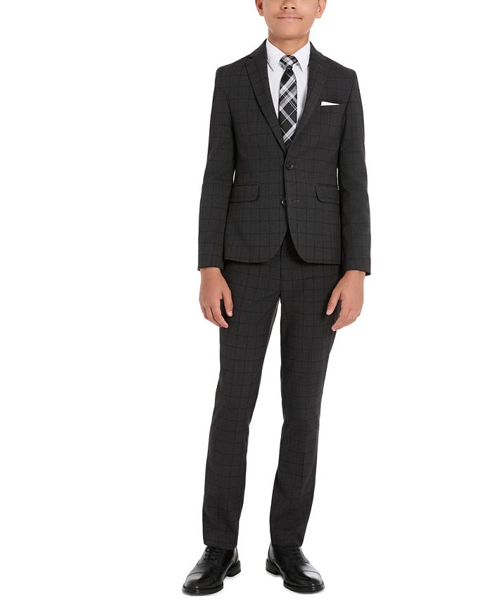 Kenneth Cole Reaction Big Boys Solid Slim Fit Stretch Suit Jacket - Macy's