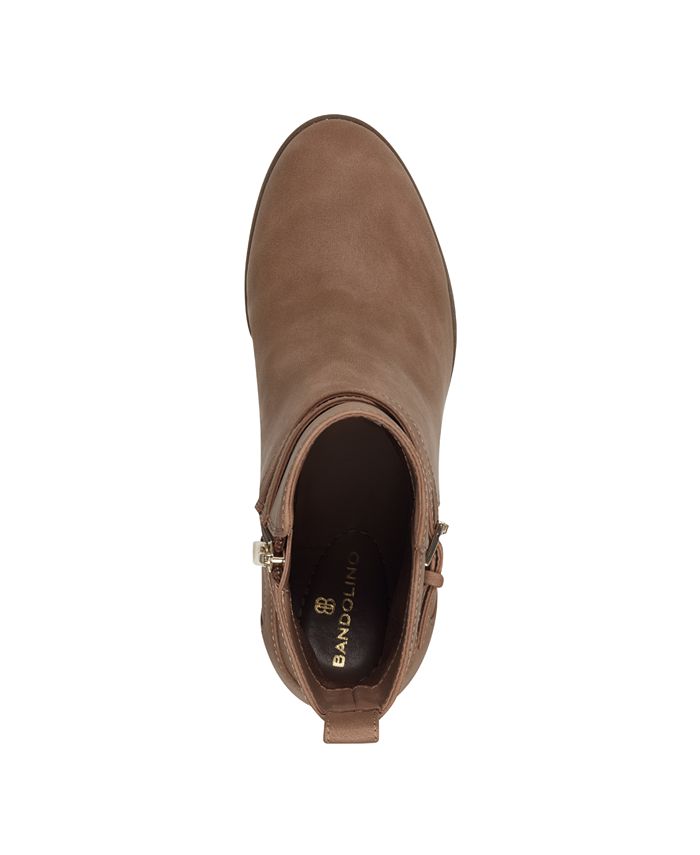 Bandolino Women's Dissy Almond Toe Stacked Block Heel Booties - Macy's