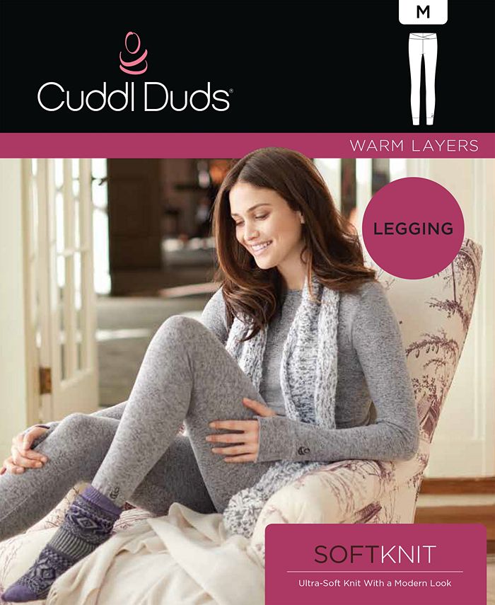 Cuddl Duds Women's Soft Knit Crossover-Waist Leggings - Macy's