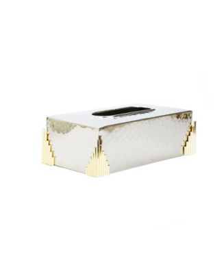 Classic Touch Stainless Steel Tissue Box with Symmetrical Design - Macy's