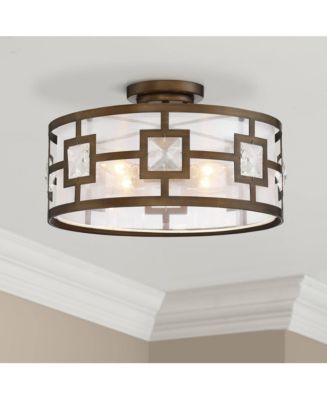 Deco Bling Modern Ceiling Light Semi-Flush Mount Fixture Warm Bronze 16 ...