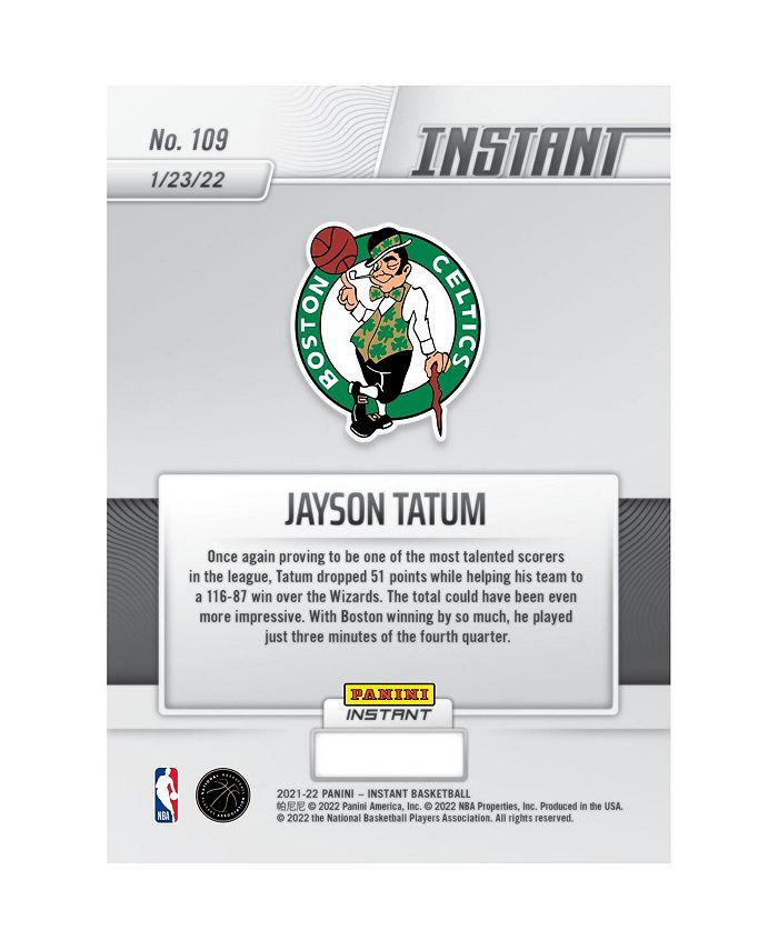 Panini America Jayson Tatum Boston Celtics Fanatics Exclusive Parallel ...