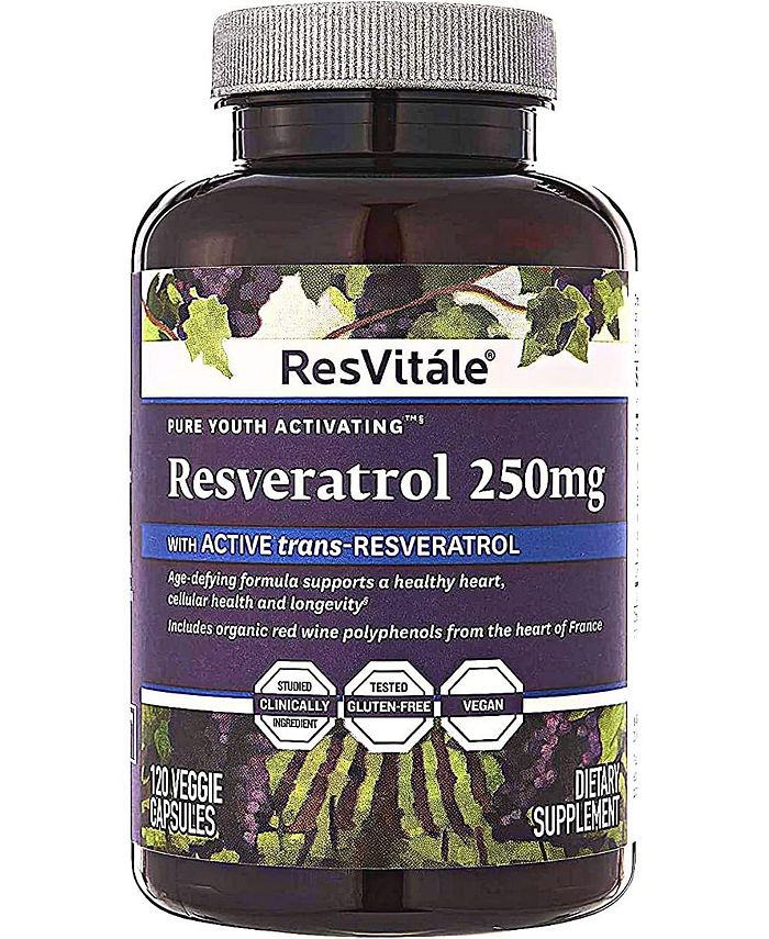 ResVitale Resveratrol Tablets 250mg - Youth-Promoting Antioxidants ...