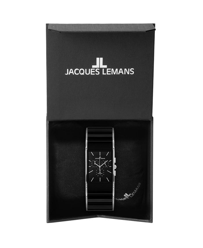 Jacques Lemans Men's Dublin Watch with High-Tech Ceramic Strap, Solid Stainless Steel ...