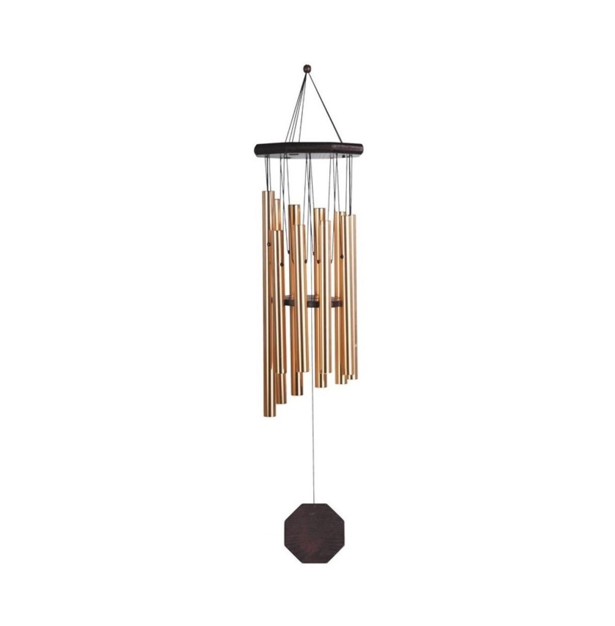 Click here for 35 Long Traditional Copper Wood Round Top Wind Chi... prices