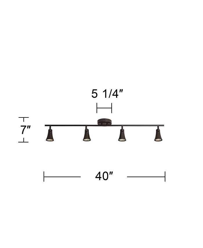 Pro Track Castro 4-Head LED Ceiling Track Light Fixture Kit Spot-Light ...