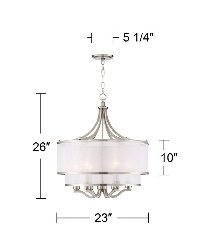 Possini Euro Design Nor Brushed Nickel Pendant Chandelier Lighting 23 ...