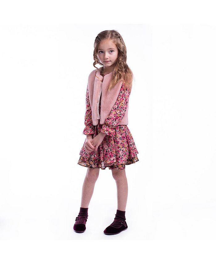 IMOGA Collection Big Girls LESLIE FW23 ROSE CHIFFON DRESS - Macy's