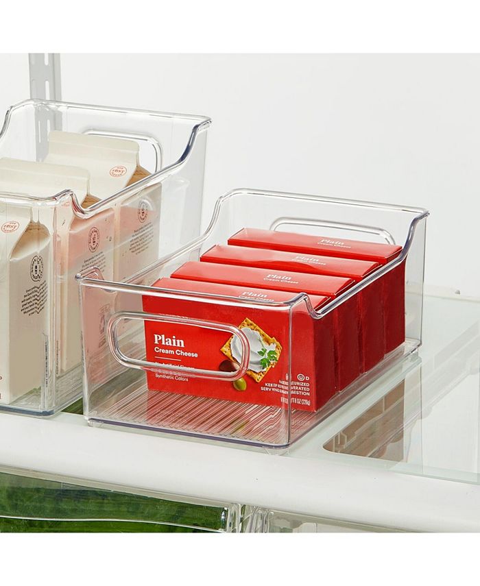 mDesign Deep Plastic Kitchen Storage Container Bin with Handles, 2 Pack ...