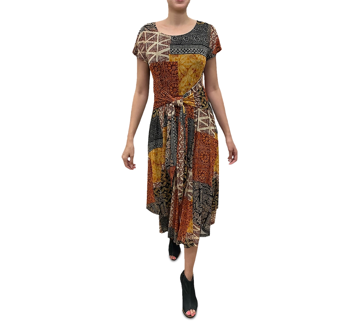 Click here for Robbie Bee Womens Short-Sleeve A-Line Midi Dress -... prices