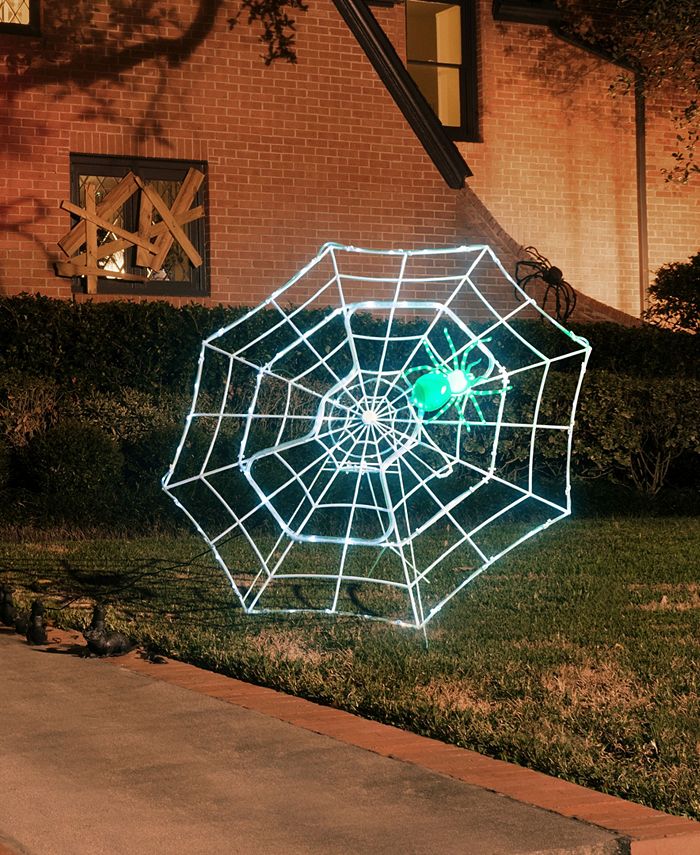 Mr. Halloween 4' Outdoor Animated Spider Web - Macy's