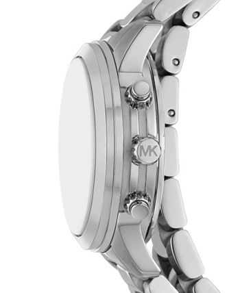 Michael Kors Women's Runway Chronograph Silver-Tone Stainless Steel ...
