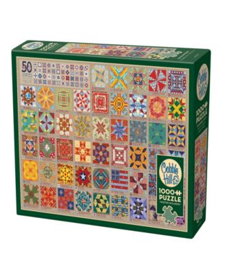 Cobble Hill- 50 States Quilt Blocks Puzzle - Macy's