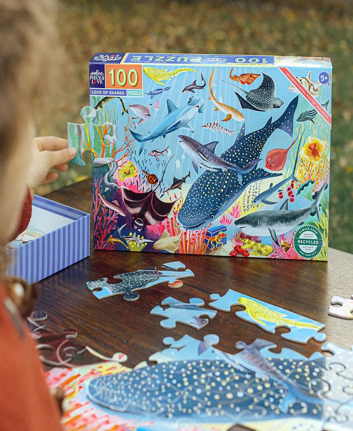 Eeboo Love of Sharks Puzzle - Macy's
