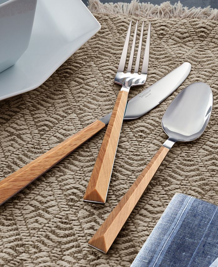 Hampton Forge Tomodachi Dali Wood 16-Pc. Flatware Set, Service for 4 ...