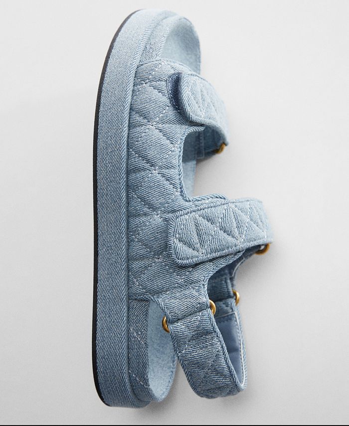 MANGO Women's Padded Denim Sandals - Macy's