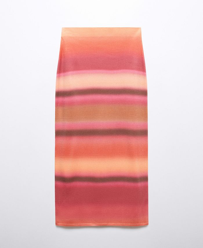 MANGO Women's Gradient Print Knit Skirt - Macy's