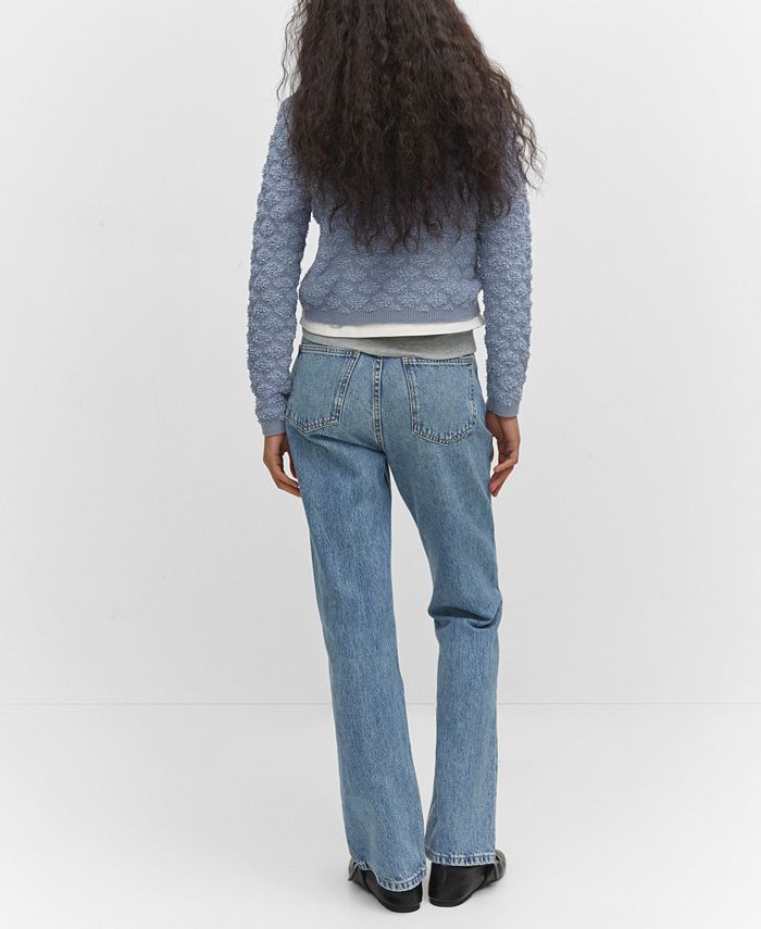 MANGO Women's Textured Button Cardigan - Macy's