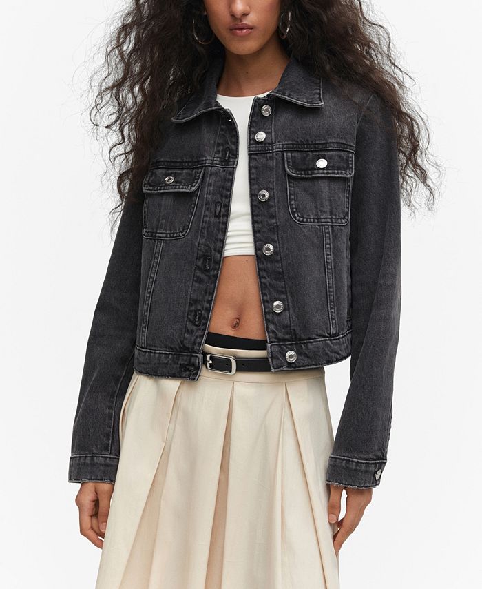 MANGO Women's Pocketed Denim Jacket - Macy's