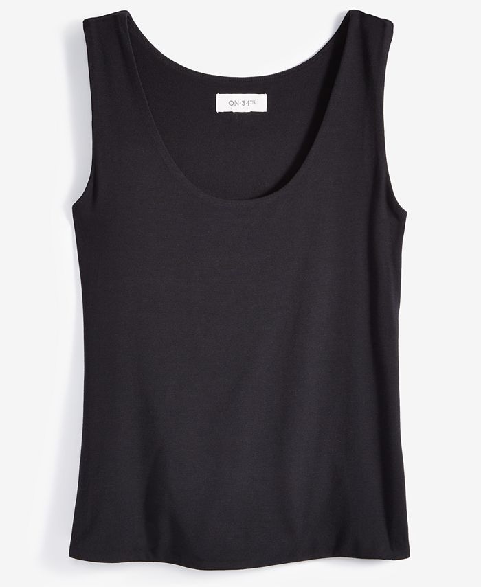 On 34th Women's Scoop-Neck Sleeveless Longline Tank Top, Created for ...