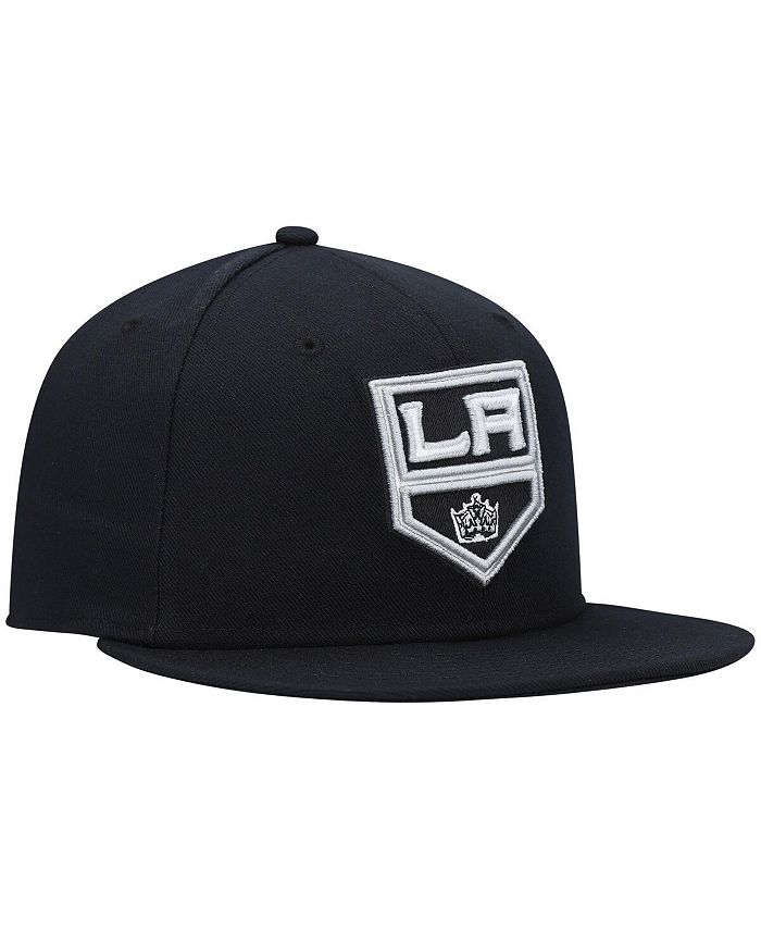Fanatics Men's Black Los Angeles Kings Core Primary Logo Fitted Hat ...