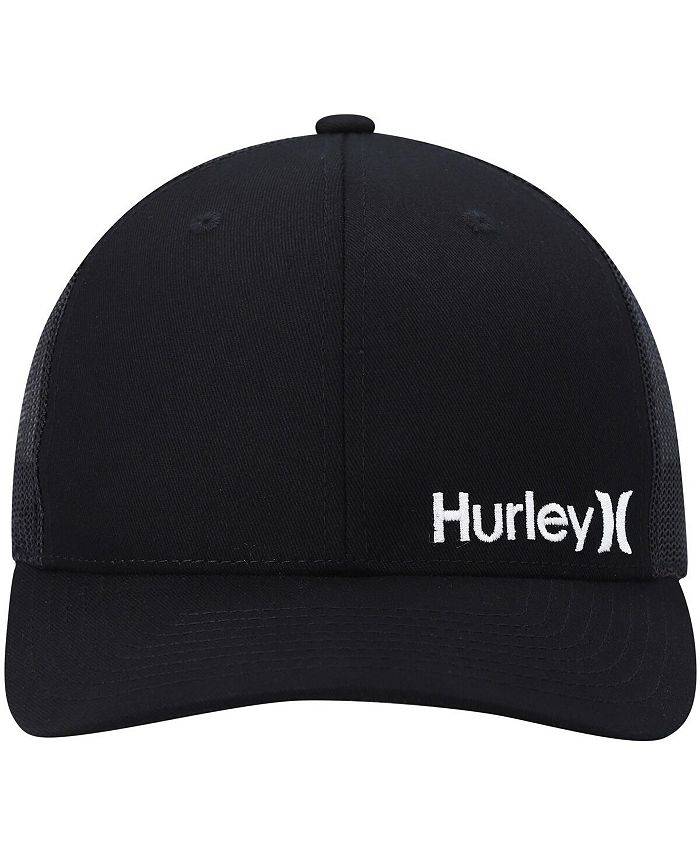 Hurley Men's Black Corp Staple Trucker Snapback Hat - Macy's