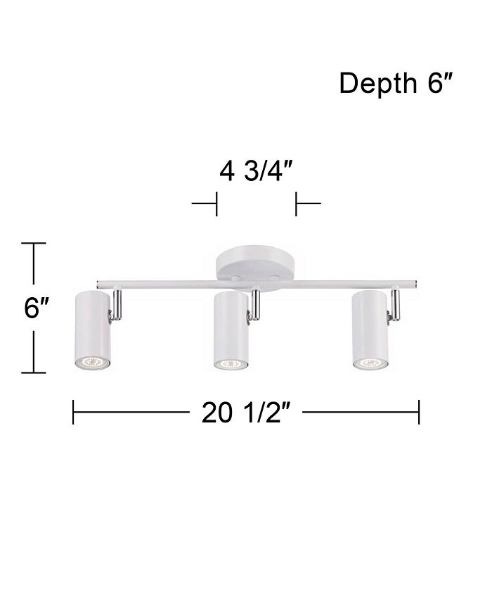 Pro Track Galena 3-Head LED Ceiling Track Light Fixture Kit Spot-Light ...