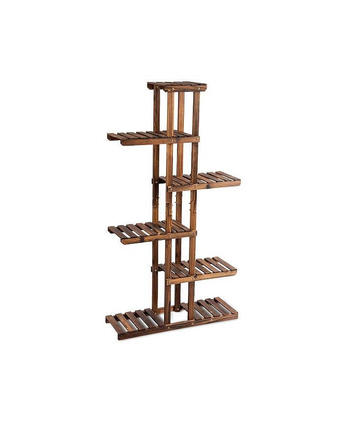 Slickblue 6 Tier Garden Wooden Shelf Storage Plant Rack Stand Macys
