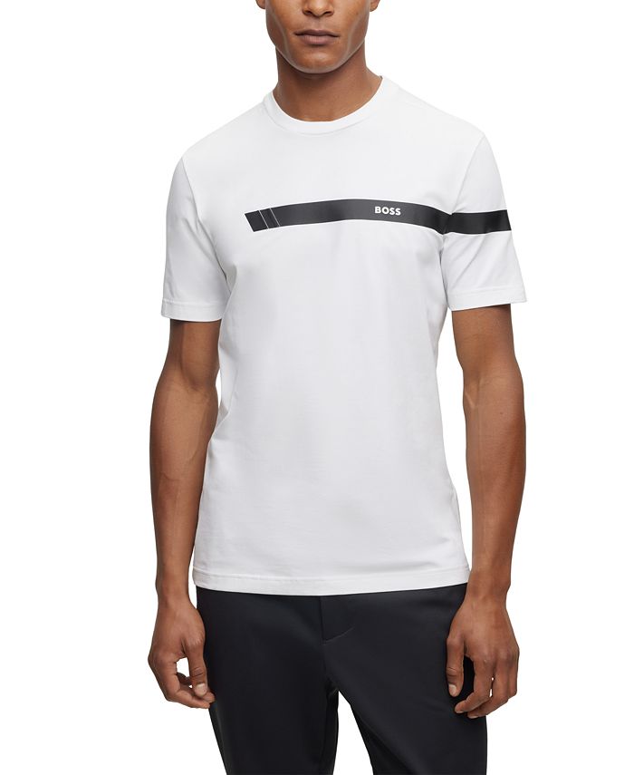 Hugo Boss Men's Stripe and Logo T-shirt - Macy's