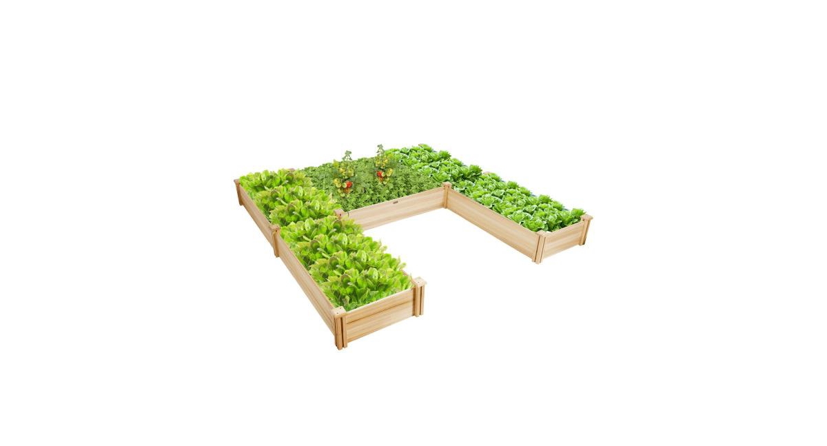 Click here for U-Shaped Wooden Garden Raised Bed for Backyard and... prices
