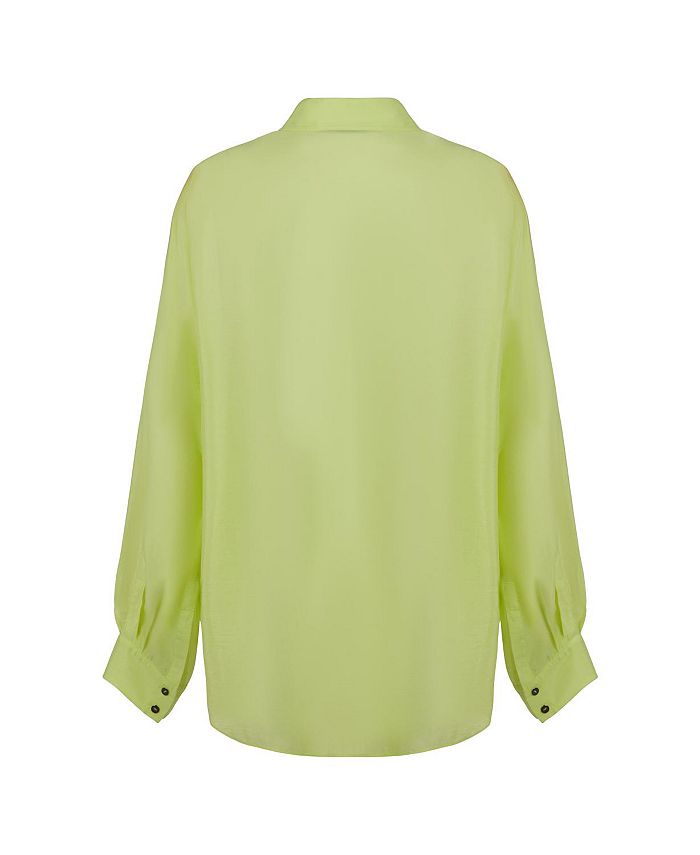 NOCTURNE Women's Oversized Cuffed Shirt - Macy's