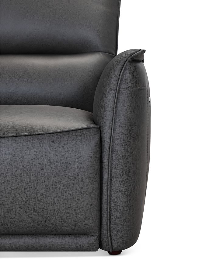 Furniture Polner 39" Leather Power Motion Chair, Created for Macy's ...
