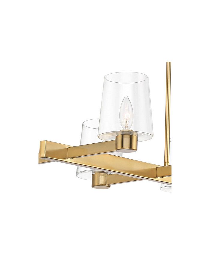 Possini Euro Design Costa Mesa Soft Gold Linear Pendant Chandelier ...