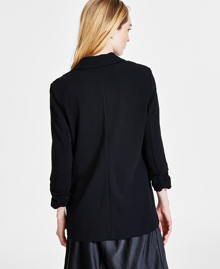 Bar III Women's Ruched-Sleeve Blazer, Created for Macy's - Macy's