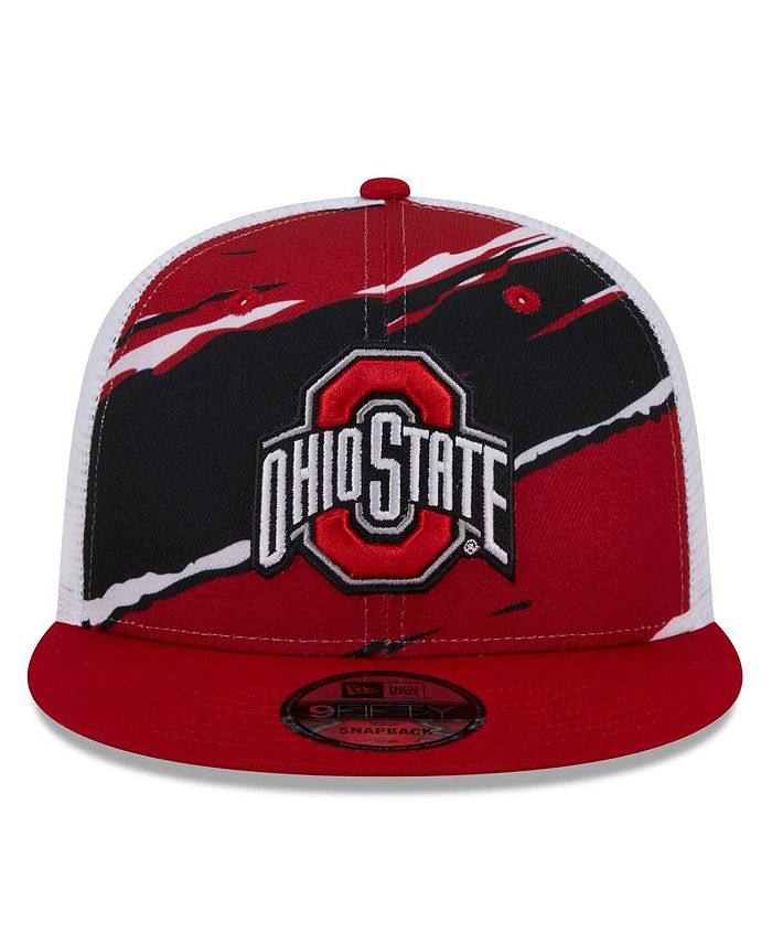 New Era Men's Scarlet Ohio State Buckeyes Tear Trucker 9FIFTY Snapback ...