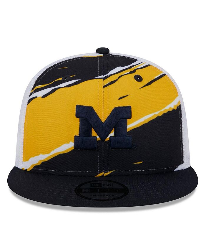 New Era Men's Navy Michigan Wolverines Tear Trucker 9FIFTY Snapback Hat ...
