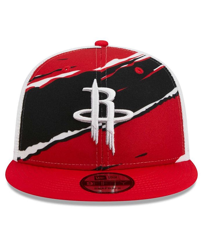 New Era Men's Red, White Houston Rockets Tear Trucker 9FIFTY Adjustable ...