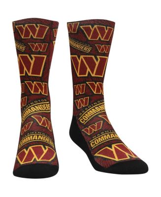 Youth Boys and Girls Rock 'Em Socks Black Washington Commanders Logo ...