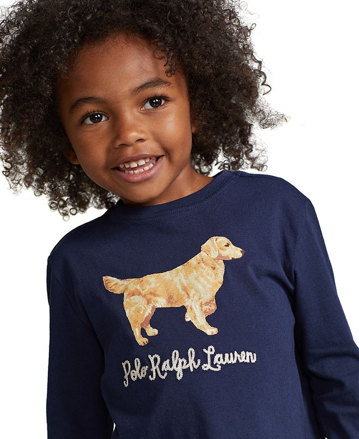 Polo Ralph Lauren Toddler and Little Girls Golden Retriever Jersey Long ...