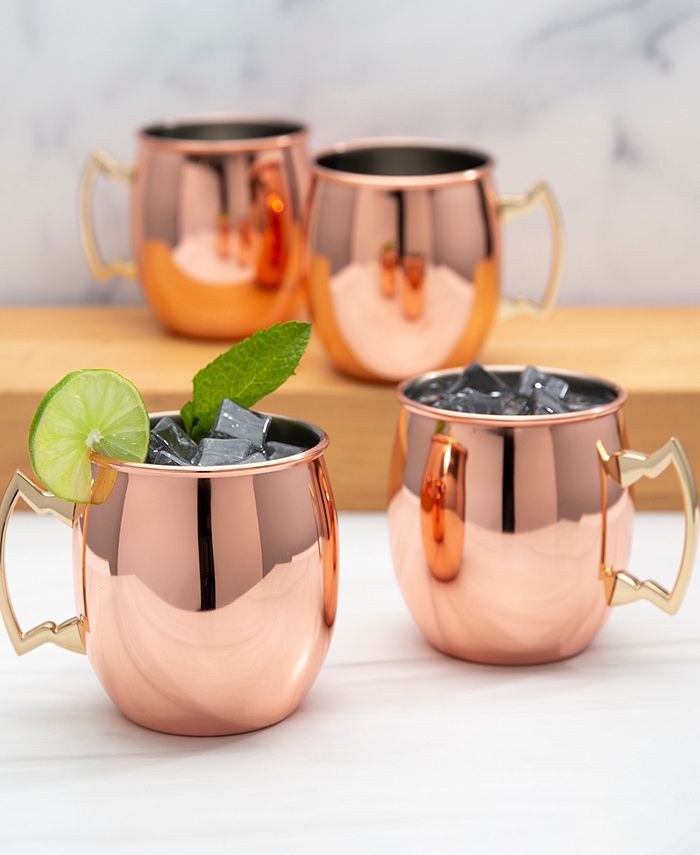 Cambridge Smooth Copper Moscow Mule Mugs, Set of 4 - Macy's